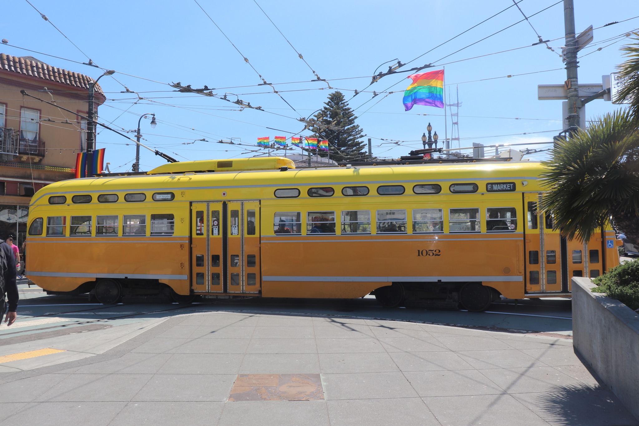 Trolley turnaround at 17th and Castro Streets, San Francisco, June 2024 ...