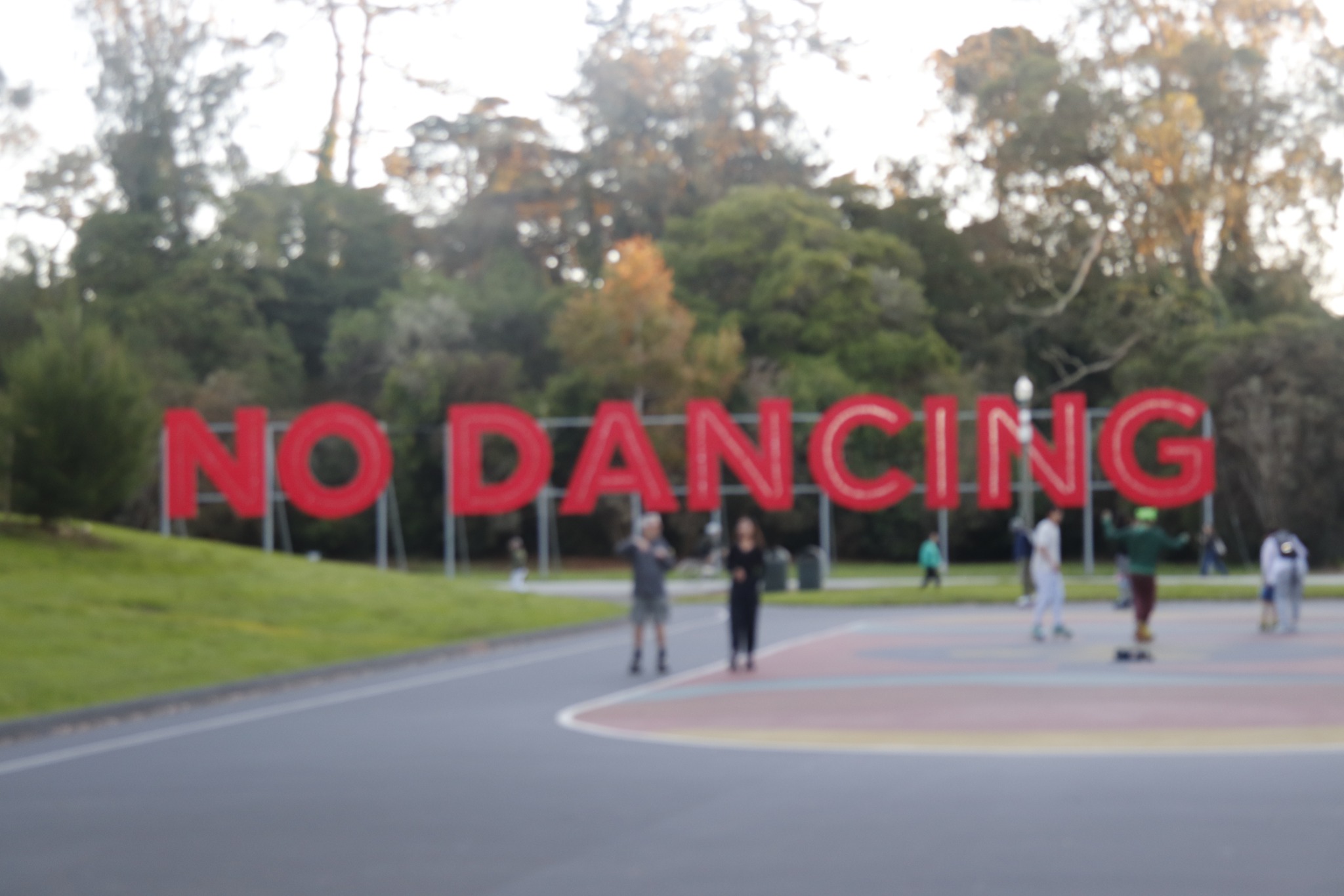 “No Dancing” sign in Golden Gate Park, San Francisco, October 2024 ...