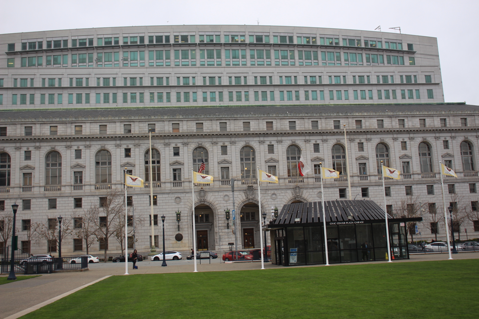 State incarceration center, Civic Center, San Francisco, February 2025 ...