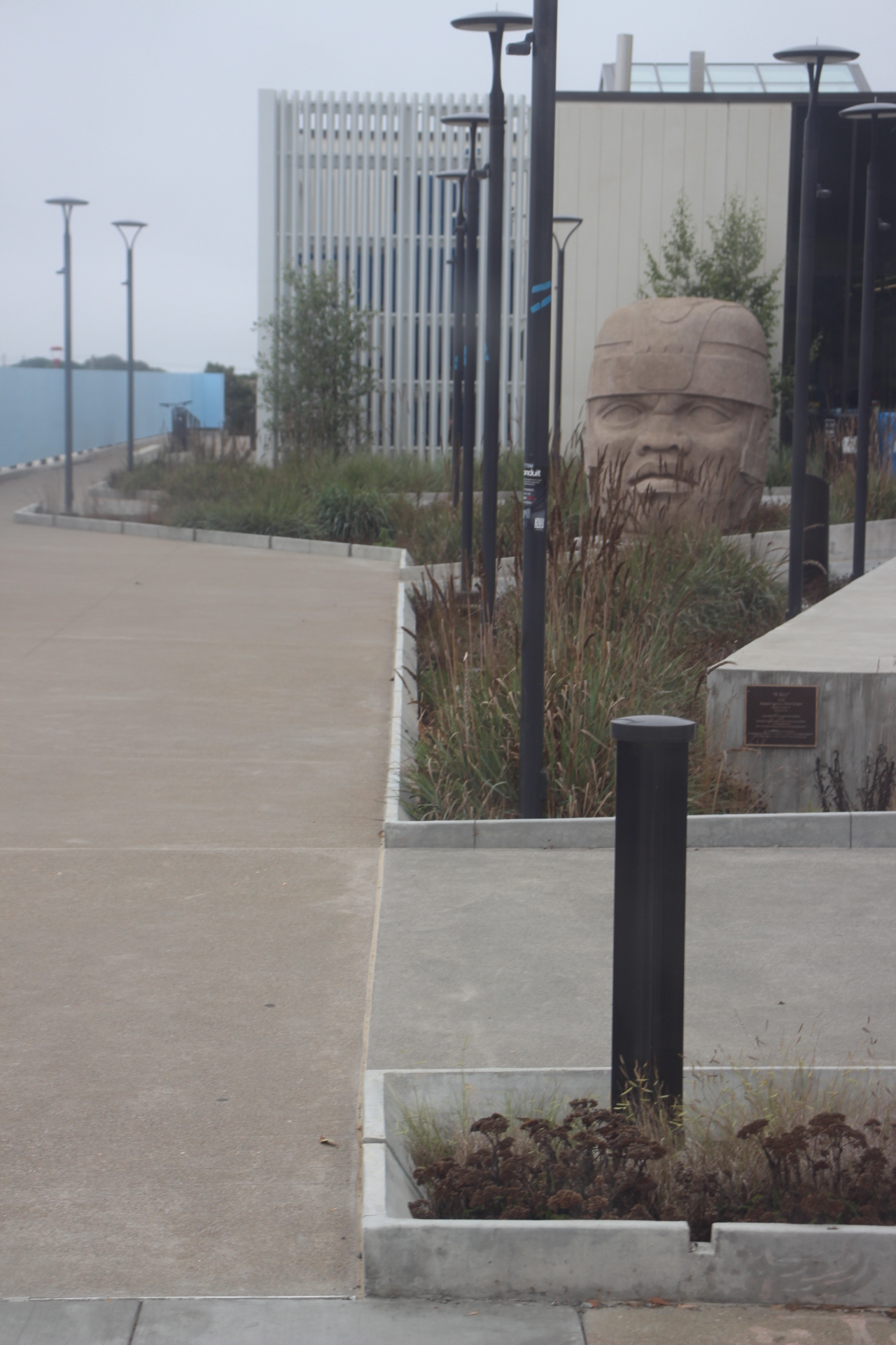 Toltec face in front of new STEAM Center at CCSF, San Francisco ...